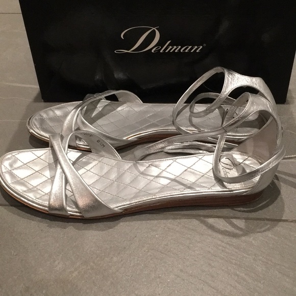 Delman | Shoes | Delman Umbria Metallic Tie Up Sandal | Poshmark